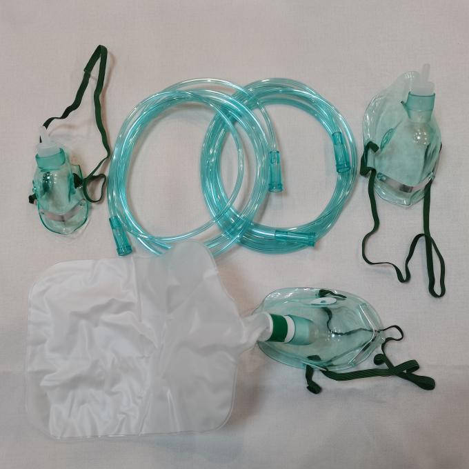 Medical Grade PVC Portable Oxygen Mask For Adult And Child With Elastic ...