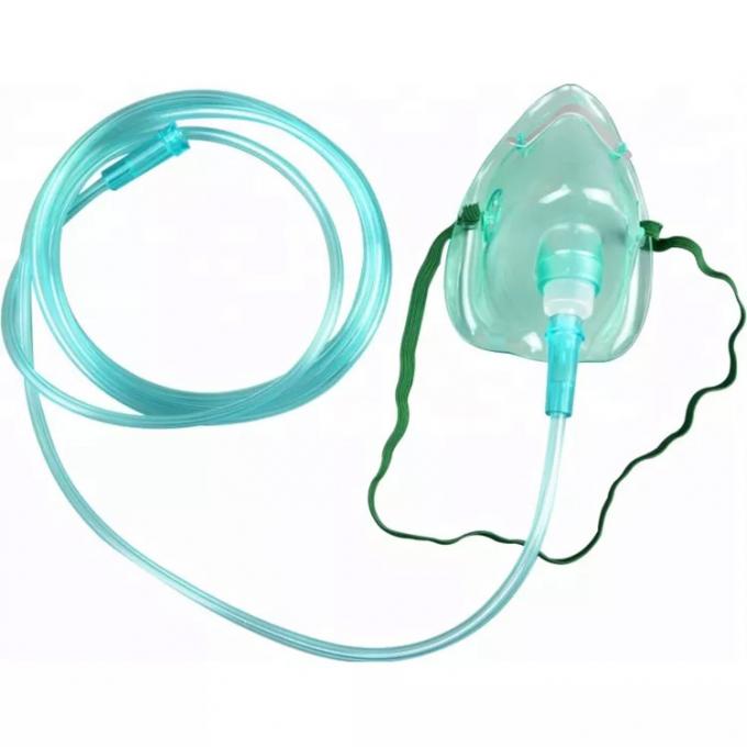 S / M / L / XL PVC Portable Oxygen Mask Disposable Medical Oxygen Face Mask