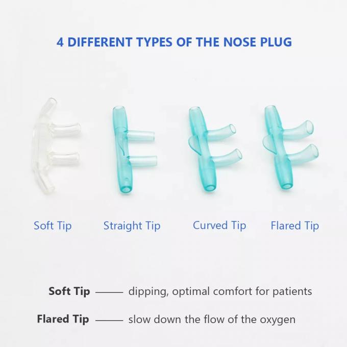 Hospital Medical PVC Nasal Oxygen Tube Separate Type Nasal Oxygene Cannula
