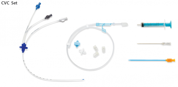 CVC Central Venous Catheter Set Triple Lumen CVC Kits Disposable Triple ...